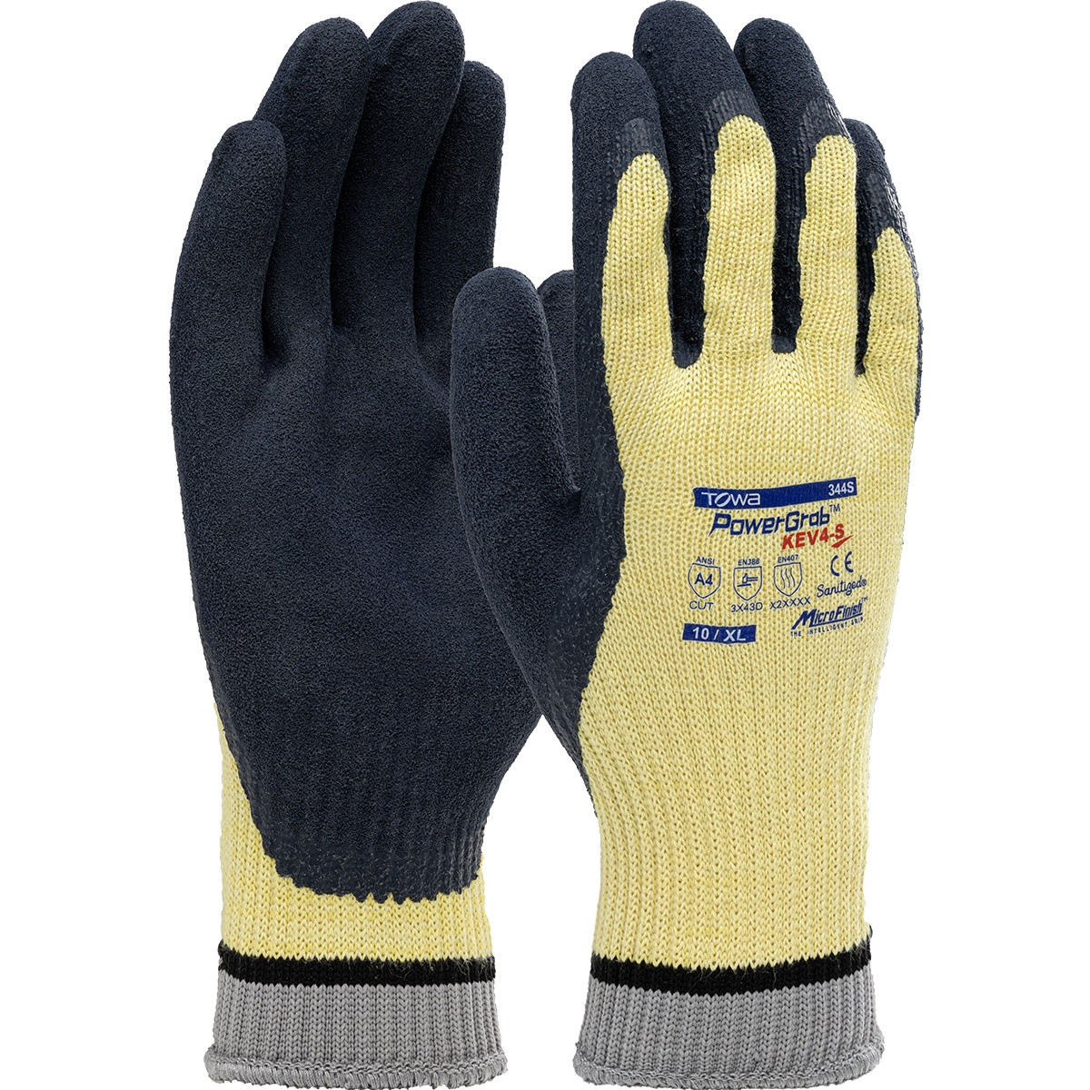 PowerGrab KEV4 Seamless Knit DuPont Kevlar Glove with Latex Coated ...