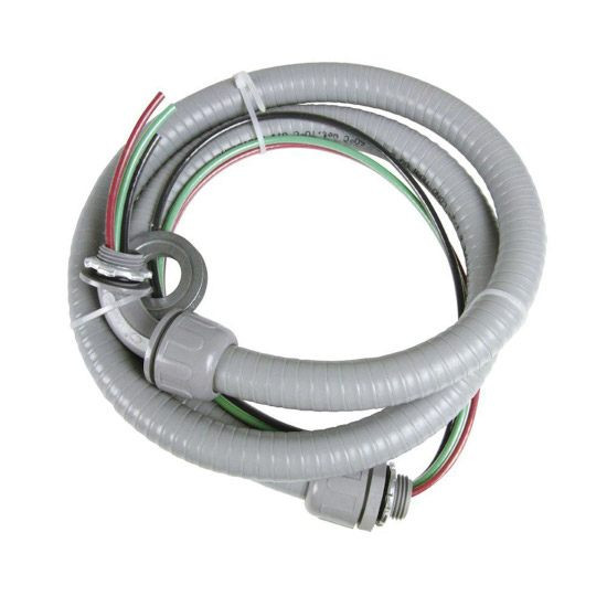 AC Whip W/Plastic Ends 3/4" x 6Ft 2x8 GA 1x10 GA (6/Pkg.) | AFT Fasteners