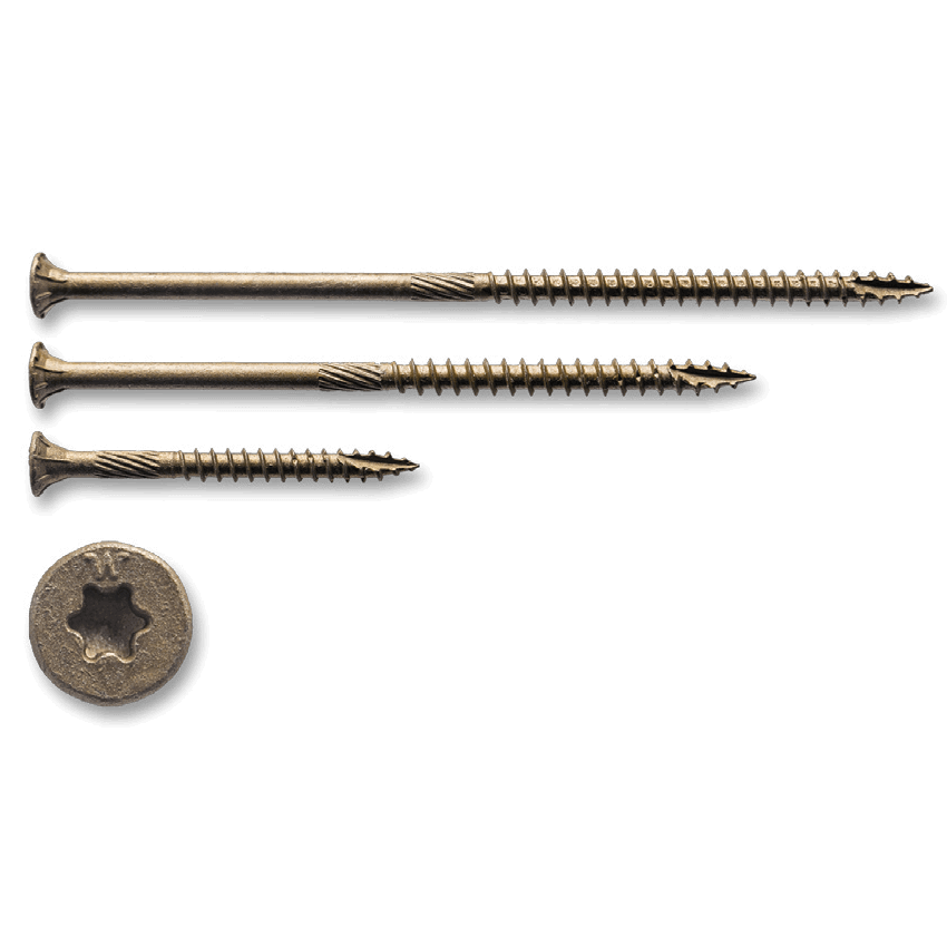 Big Timber #9 x 3" Wood Screws T-25 Star Drive, Bugle Head, ACQ Bronze ...