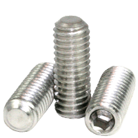 M2.5-0.45x10 mm Socket Set Screws Flat Point Coarse Stainless Steel A2 ...