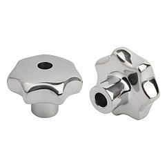 Kipp 6 mm Inside Diameter, 32 mm Diameter, Star Grip Knob, Stainless ...