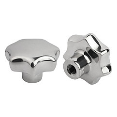 Kipp 5/16"-18 Inside Diameter, 40 mm Diameter, Star Grip Knob ...