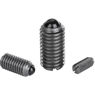 Kipp M5 Spring Plungers with Recess and Ceramic Ball, Slotted ...