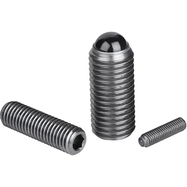 Kipp M5 Spring Plungers with Hexagon Socket and Ceramic Ball, Stainless ...