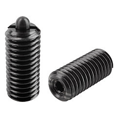 Kipp M16 Spring Plungers, Pin Style, Hexagon Socket, Steel, Heavy End ...