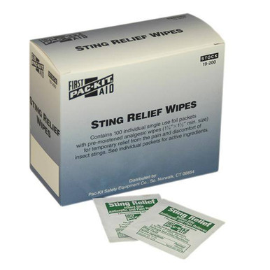 Sting Relief Swabs (100/Box) | AFT Fasteners