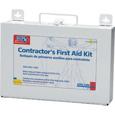 25-Person, 179-Piece Contractor First Aid Kit (Metal) | AFT Fasteners