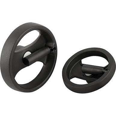 Kipp 159 mm x 14 mm ID 2-Spoke Handwheel with Folding Grip, Plastic (1 ...
