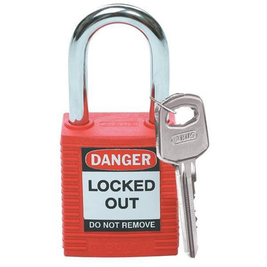 Brady® Safety Padlock, Red, 1/Pkg | AFT Fasteners