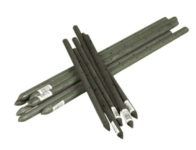 Grip Rite #STKR30 Steel Stakes, Round Stake, Pencil Point, With Holes ...