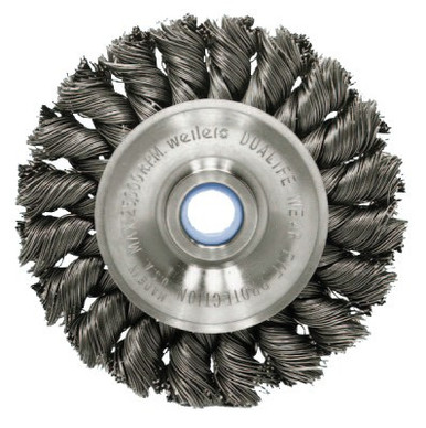 Weiler® Standard Twist Knot Wire Wheel, 3 in D x 3/8 in W, .02 in Steel ...