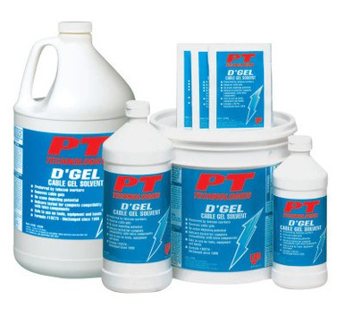 PT Technologies D'Gel Cable Gel Solvents, 1 gal, 4 CS | AFT Fasteners