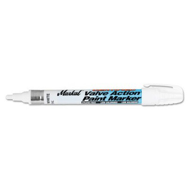 Markal Valve Action® Certified Paint Marker, White, 12/BX | AFT Fasteners