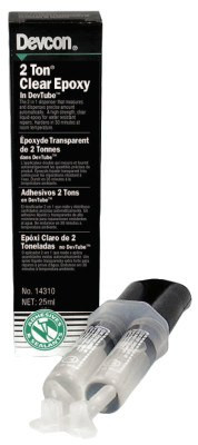 Devcon 2 Ton Clear Epoxy, 25 mL, DevTube, Clear/White, 1/TUBE | AFT Fasteners