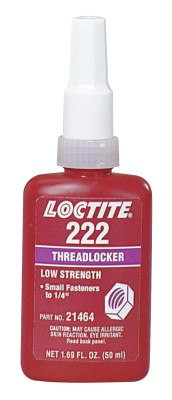 Loctite 222 Threadlockers, Low Strength/Small Screw, 10 mL, Purple, 1 ...