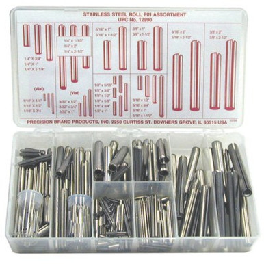 Precision Brand Roll Pin Assortments, Stainless Steel, 1/AS | AFT Fasteners