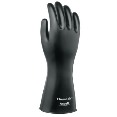 Ansell ChemTek Protective Gloves, Size 9, Black, 1/PR | AFT Fasteners