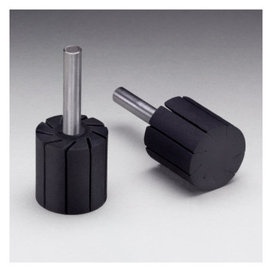 3M Rubber Slotted Expander Wheels, 1/4 in Shank, 1 in Dia., Black, 1/EA ...