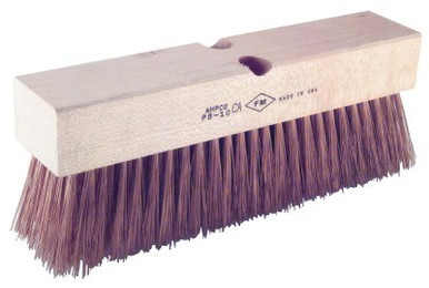 Ampco Safety Tools Round Wire Push Brooms, 12 in Block, 2 1/2in Trim L ...