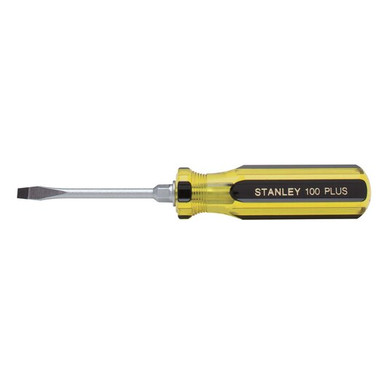 Stanley Products 100 Plus Standard Tip Slotted Screwdriver, 1/4" x 4 ...