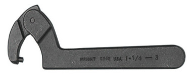 Wright Tool Adjustable Pin Spanner Wrenches, 3 in Opening, 3/16 in Pin ...