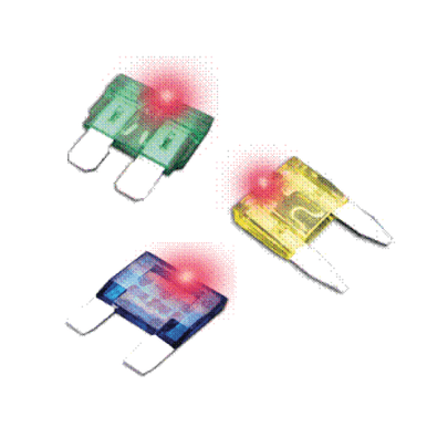 3 Amp LED Mini Blade Fuse - Violet (1000/Bulk Pkg.) | AFT Fasteners