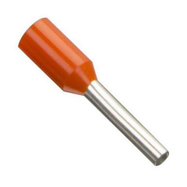 22 AWG Ferrule, 8 mm Barrell Length, Orange (1,000/Pkg.) | AFT Fasteners