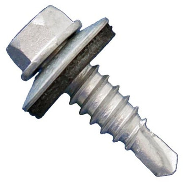 1/4" x 7/8" Daggerz Hex Washer Head Self Drilling Screws with Bonded ...