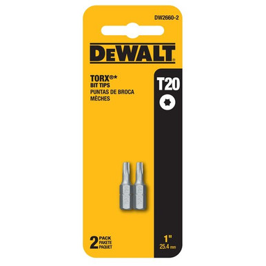 DeWalt T20 Torx 2" Power Bit (1/Pkg.) DW2660-2 | AFT Fasteners
