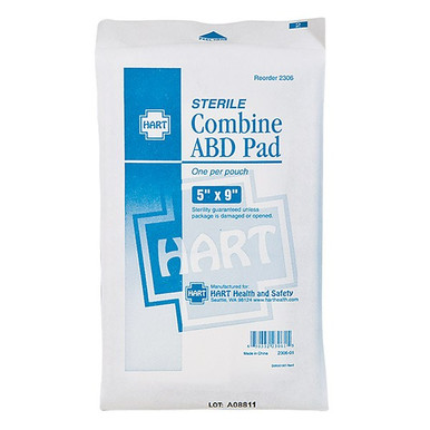 HART Health Combine ABD Pad, 5" x 9", 1/Each | AFT Fasteners