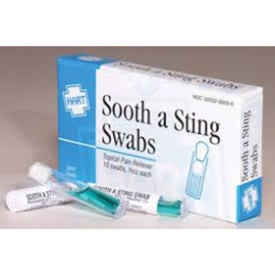 HART Health Sooth a Sting Swabs, 10/Box | AFT Fasteners