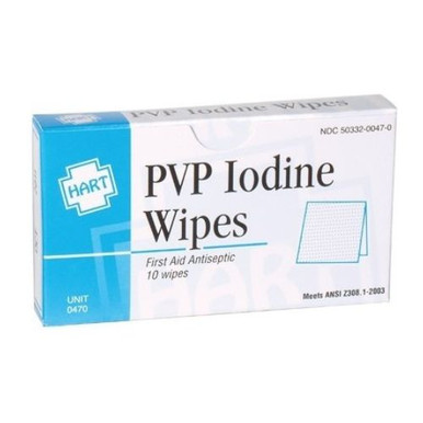 HART Health PVP Iodine Wipes, 10/Box | AFT Fasteners