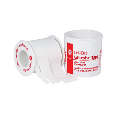 Waterproof Triple Cut First Aid Tape, 2" x 5 yd, 6/Box | AFT Fasteners