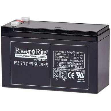 Power Rite Battery, 12V, 7 Ah, 1/Each | AFT Fasteners