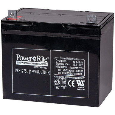 Power Rite Battery, 12V, 75 Ah (Nut & Bolt Connection), 1/Each | AFT ...