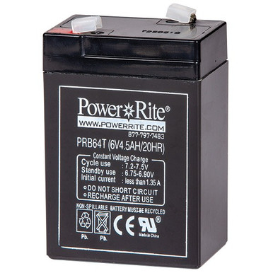Power Rite Battery, 6V, 4.5 Ah, 1/Each | AFT Fasteners