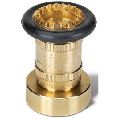 Adjustable Fog Nozzle, Brass, 1 1/2" NST, 1/Each | AFT Fasteners