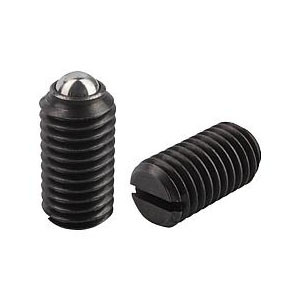 Kipp M12 Spring Plunger, Ball Style, 8 mm X 22 mm, Slotted, Steel ...
