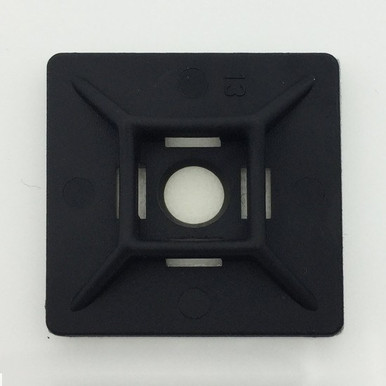 Cable Tie Adhesive Mount 3/4" UV Black (100/Pkg.) | AFT Fasteners