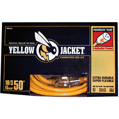 Woods Wire Yellow Jacket Power Cord, 50 ft, 1/EA | AFT Fasteners