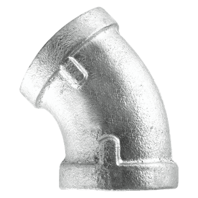 Pipe Fittings - 3/4" Class 150 Galvanized Malleables Iron Pipe - 45 ...