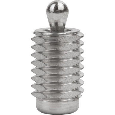 Kipp Lateral Spring Plungers, Spring Force, M12, L=26.5, w/Threaded ...
