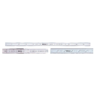 Mitutoyo Series 182 Steel Rulers, 6 in, Wide, Stainless Steel, Inch ...