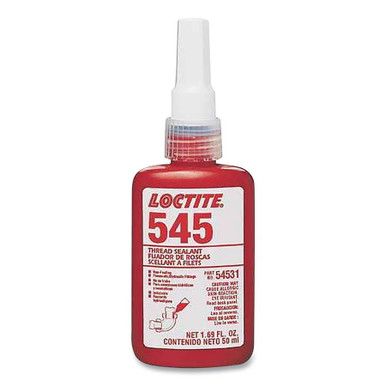 Loctite 545 Thread Sealant, Hydraulic/Pneumatic Fittings, 50 mL, Bottle ...