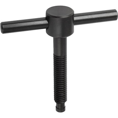 Kipp Tommy Bar T-Thrust Screw w/Fixed T-Bar, D1=M20, L1=110, Steel (1 ...