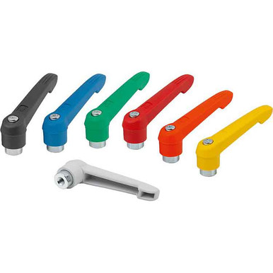 Kipp Adjustable Handles, Plastic w/External Thread, Steel Parts ...