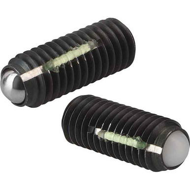 Kipp Ball End Thrust Screw w/o Head, w/Full Ball, w/Thread Lock, Style ...