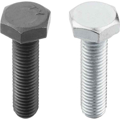 Kipp Hexagon Head Bolt, DIN 933/ISO 4017, M10X50, Steel, Bright, (Black ...