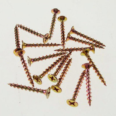 Grip Rite #6 x 1-1/4" Interior General Construction Screws, Gold (1 lb ...