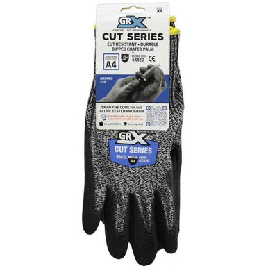 Grip-Rite GRX Cut Resistant Double Coated Palm Work Gloves, Large (6 ...